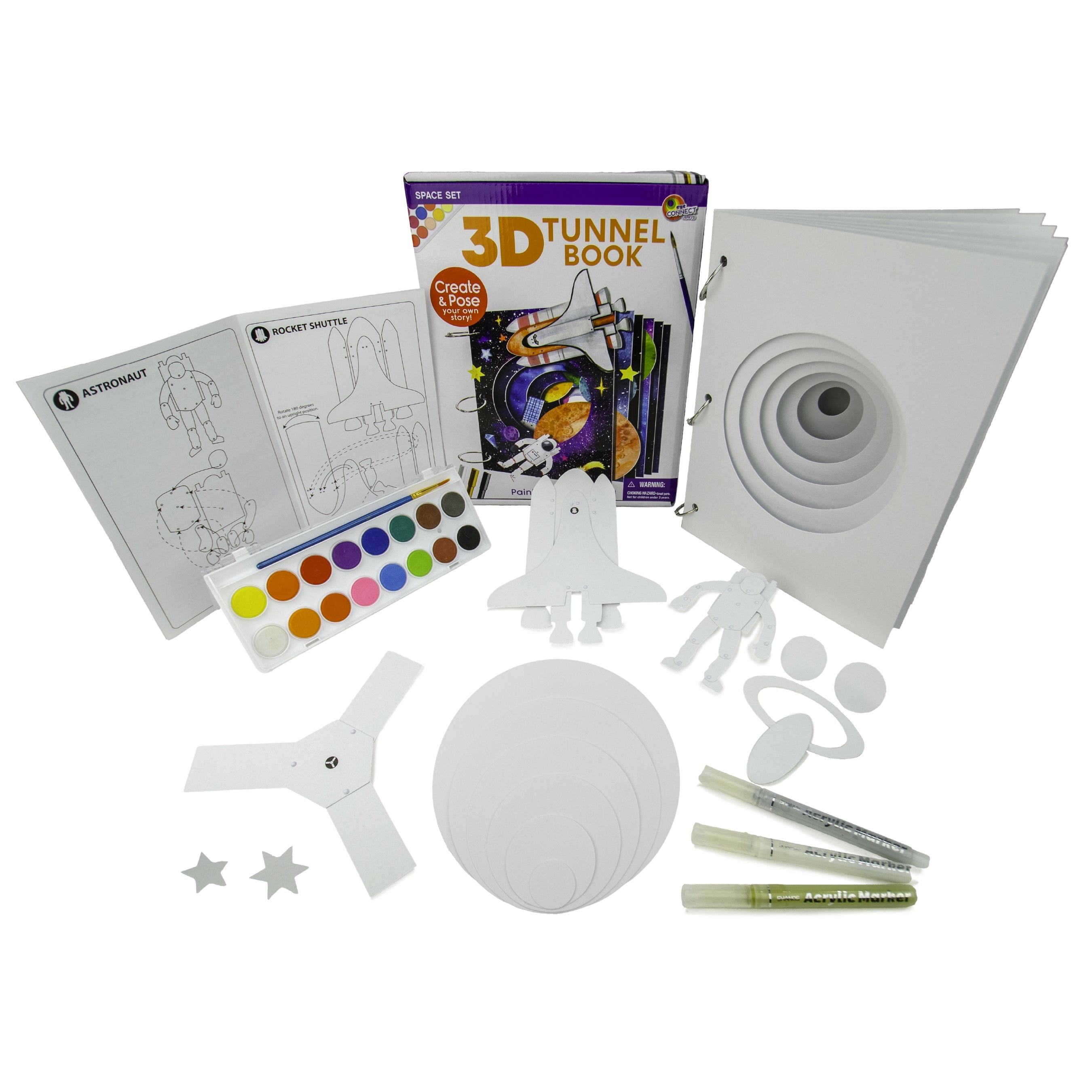 3D Tunnel Book: SPACE (Deluxe Size) – EyeConnect Crafts