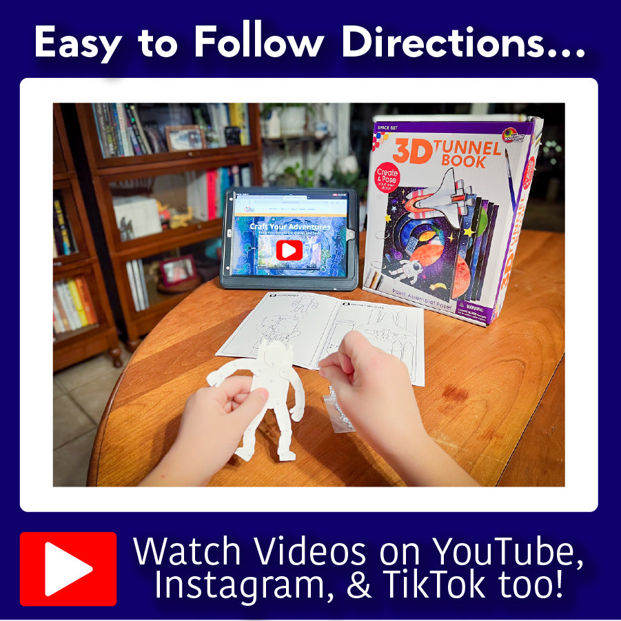 3D Tunnel Book: SPACE (Deluxe Size) – EyeConnect Crafts