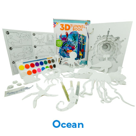 3D Tunnel Book: OCEAN (Deluxe Size) – EyeConnect Crafts